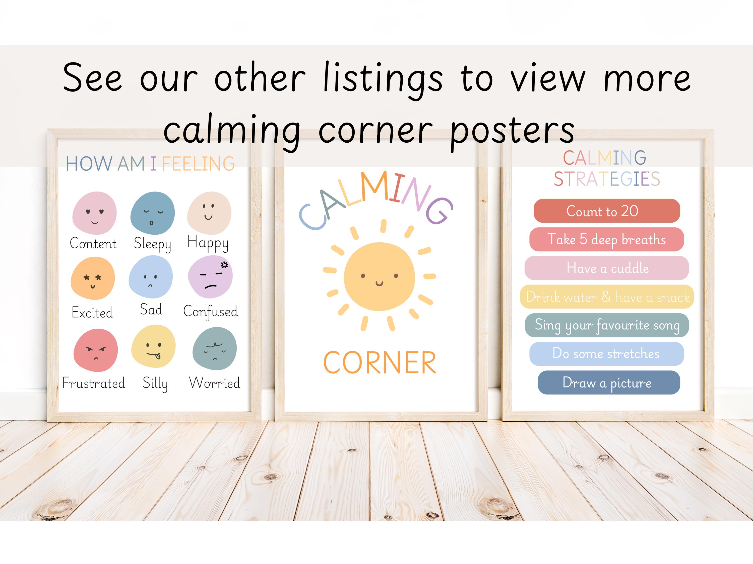 Calming Corner Poster Bright & Cheery - Classroom Management - Calming ...