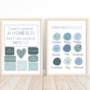 Bundle of 12 Calming Corner Posters - Blue & Green - Classroom ...