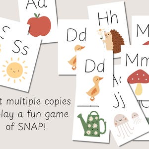 Alphabet Nature Flashcards - Boho Modern - ABC Printable - Homeschool ...