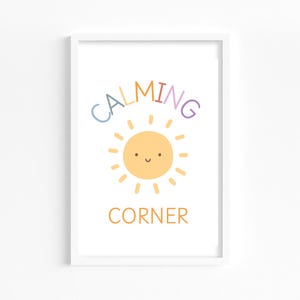 Calming Corner Poster Bright & Cheery - Classroom Management - Calming ...