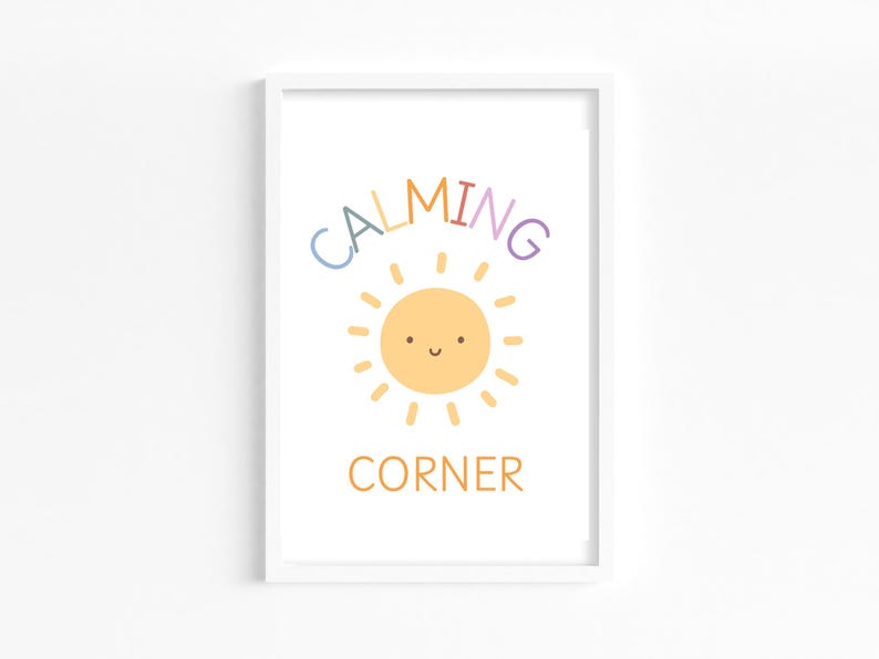 Calming Corner Poster Bright & Cheery - Classroom Management - Calming ...