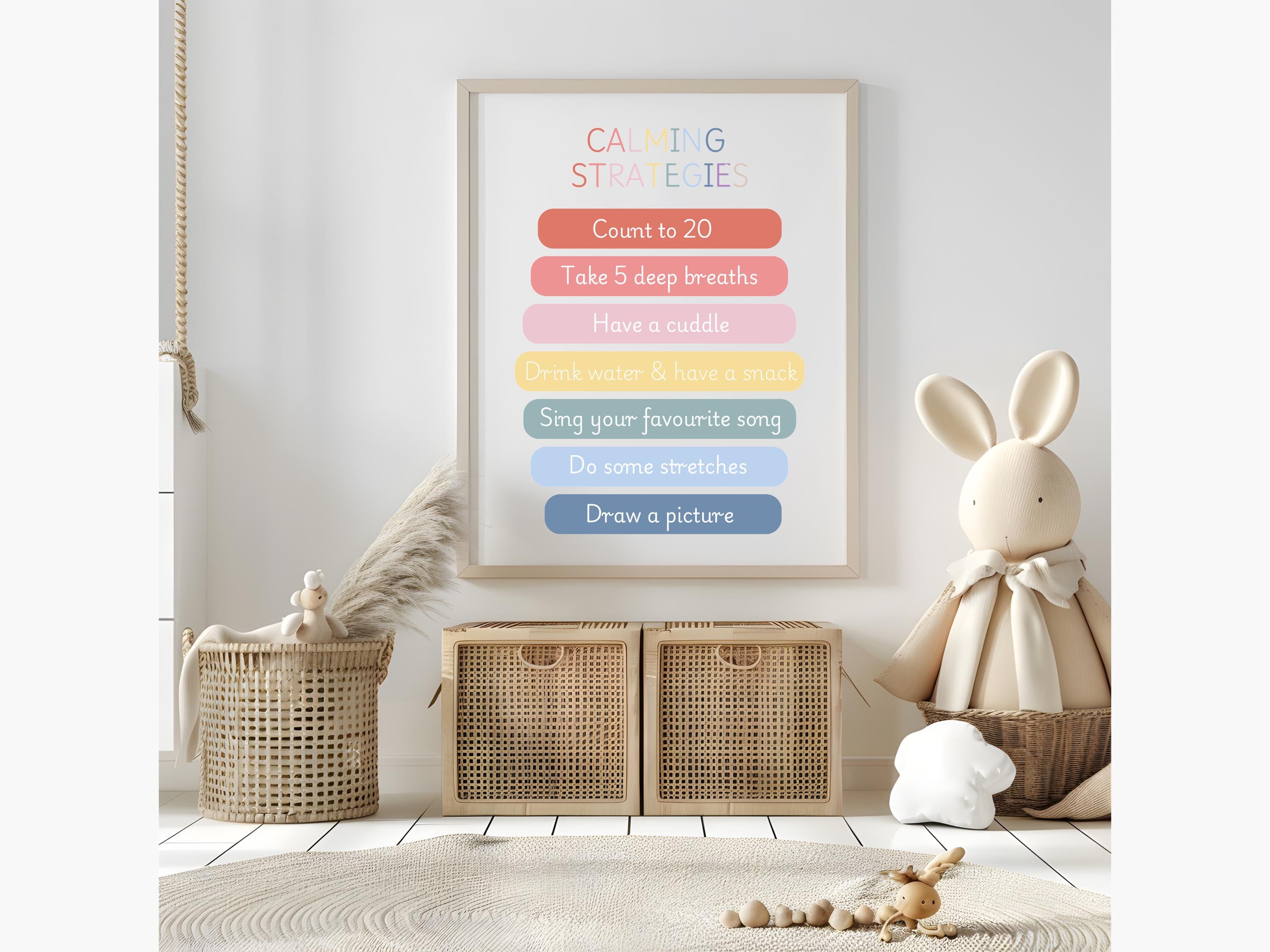 Calming Strategies Calming Corner Poster Bright & Cheery - Classroom ...