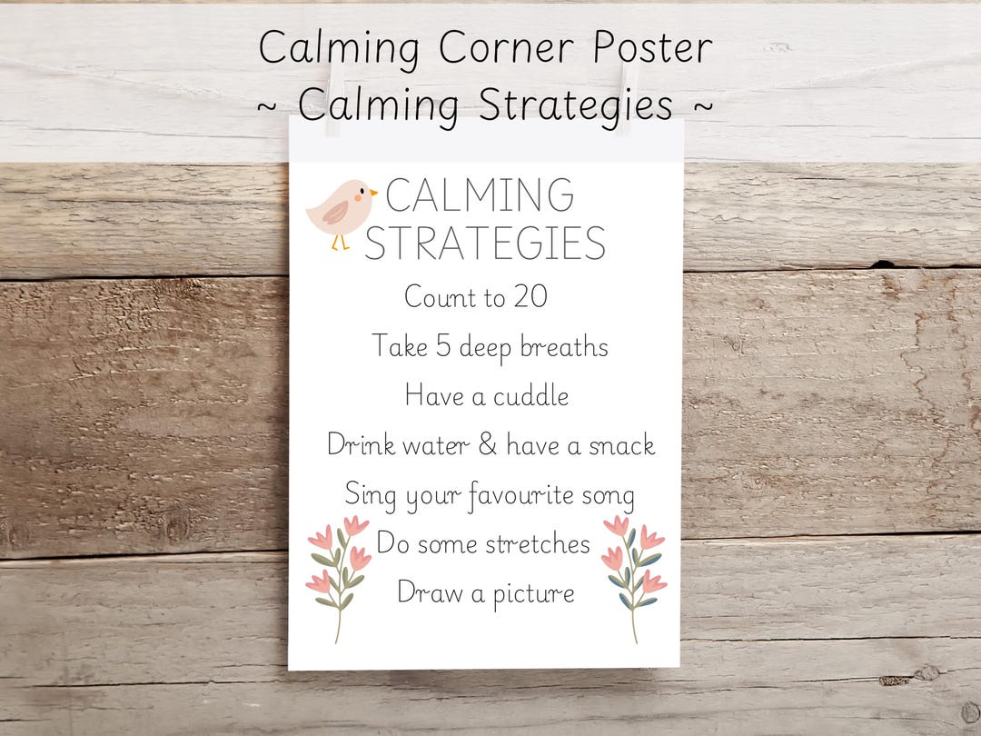 Calming Strategies Calming Corner Poster - Whimsical Decor - Classroom ...