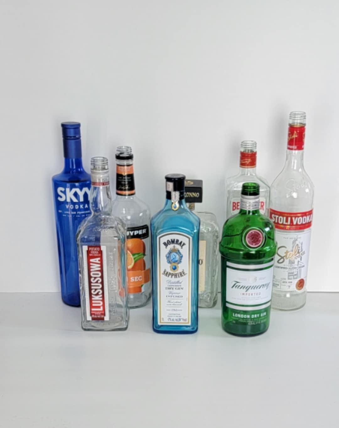 Empty 1L Liquor Bottles, Recycled Liter Glass Bottles, Glass Liquor ...