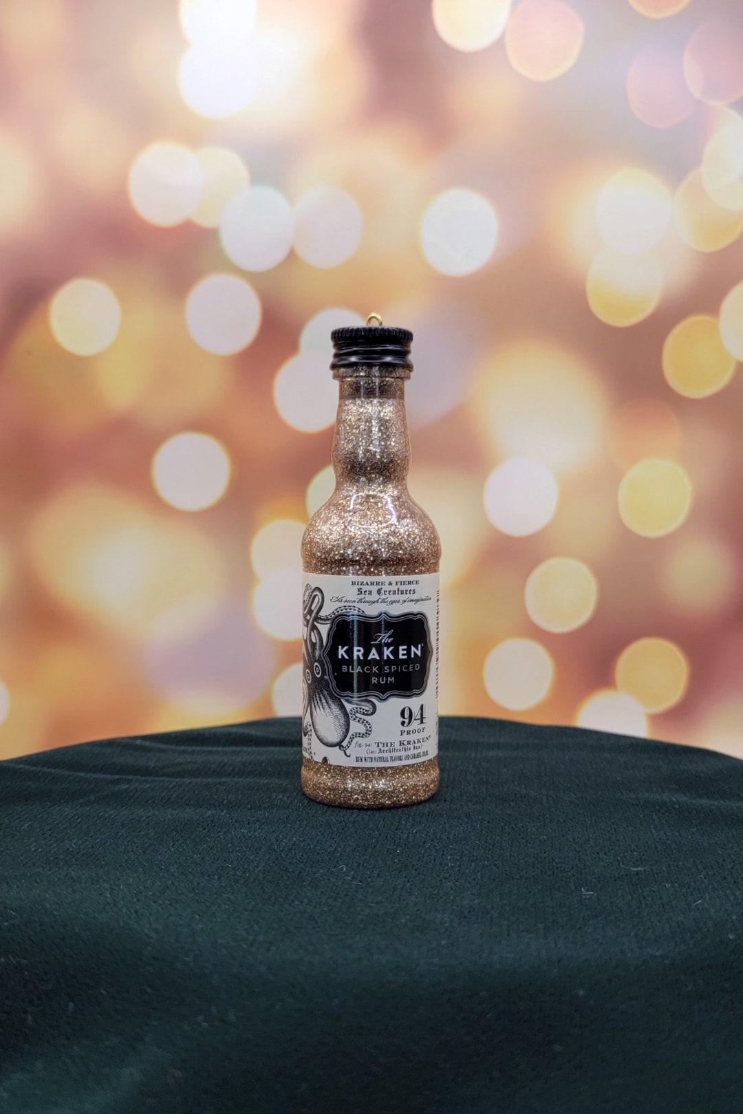 Upcycled Mini Spiced Rum Bottle Ornament, Spiced Rum Christmas Tree ...