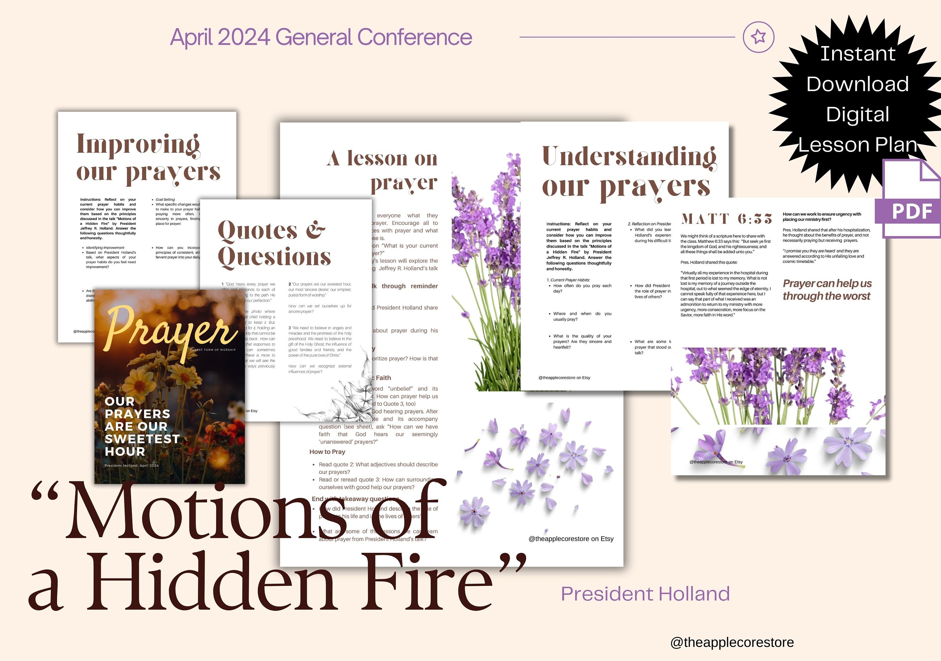 Motions of a Hidden Fire: President Holland April 2024 Lesson Plan for ...