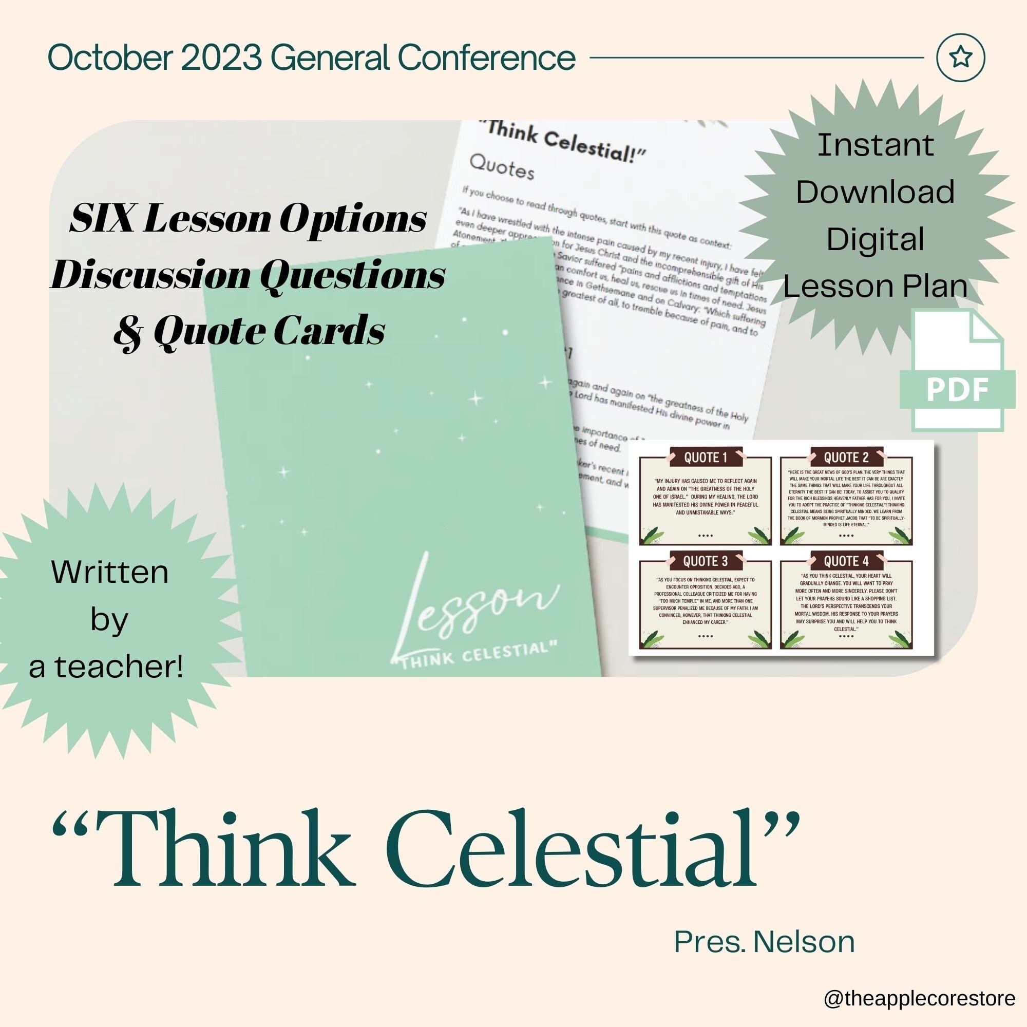 Think Celestial: President Nelson General Conference October 2023 ...