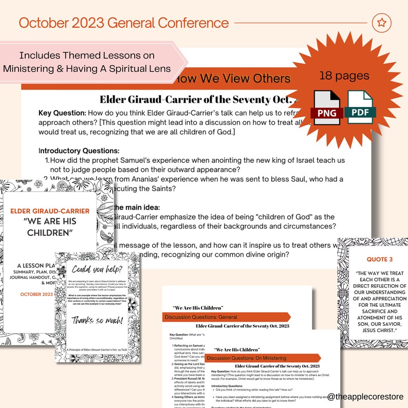 We Are His Children Elder Giraud-carrier General Conference October ...