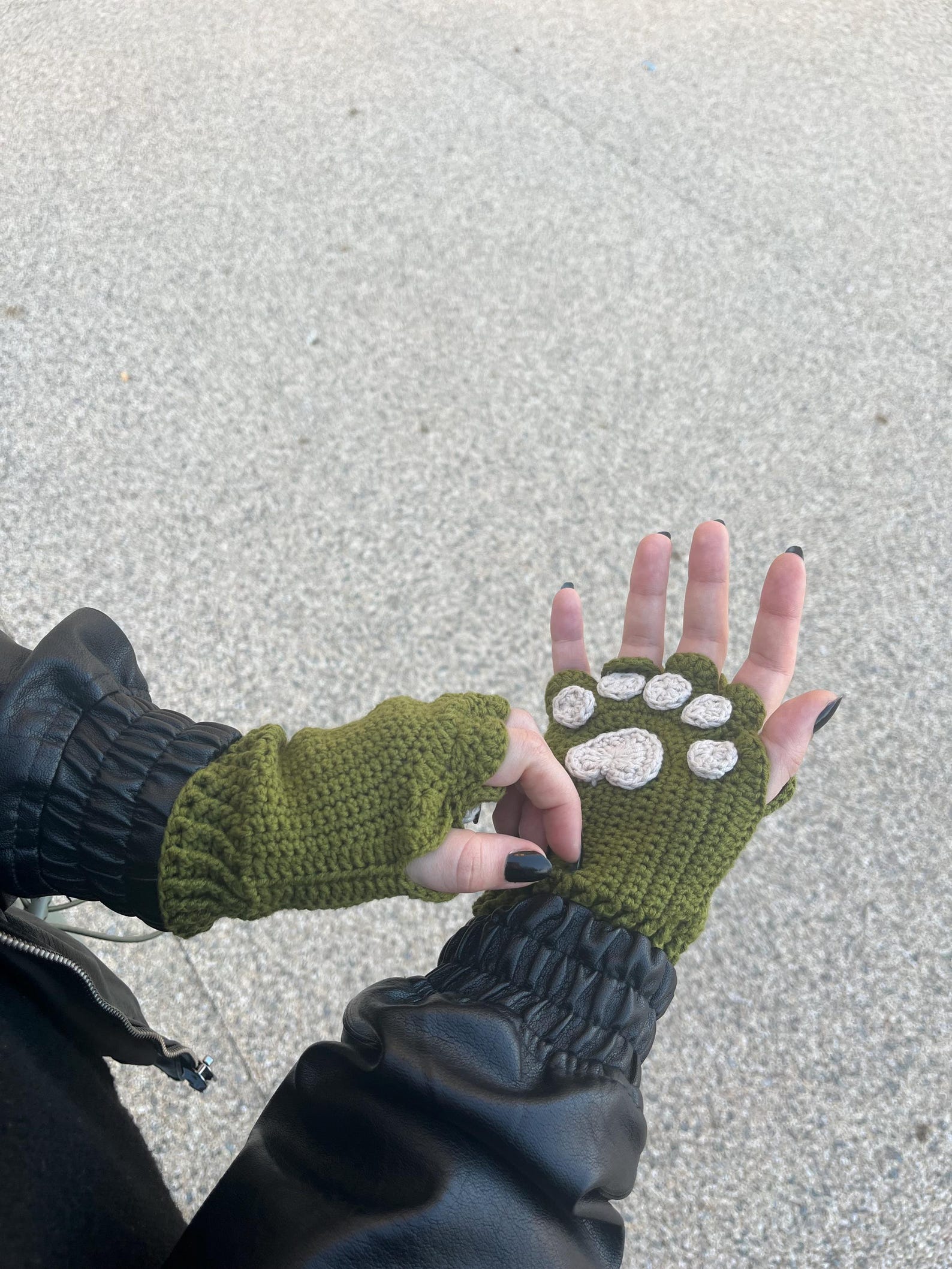 Crochet Cat Paw Mittens Fingerless Gloves,cute Gift for Cat Lovers ...