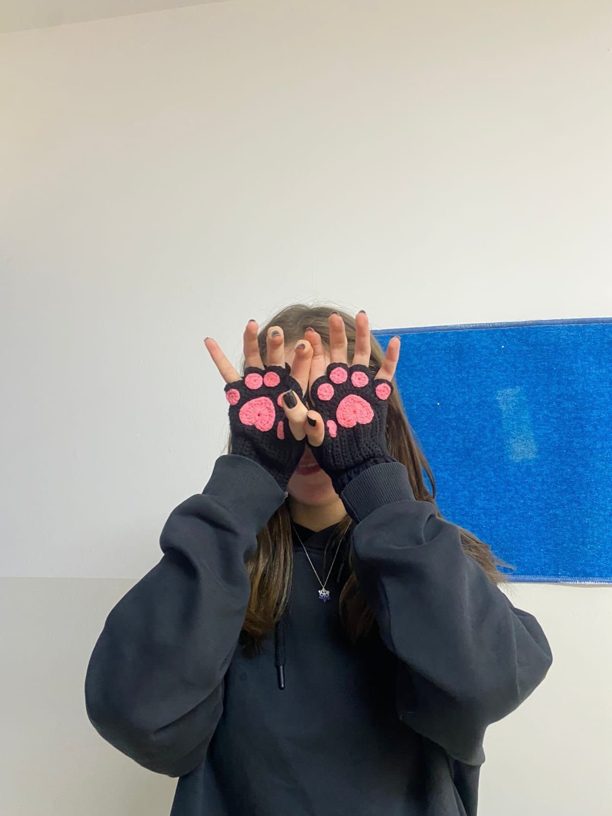 Crochet Cat Paw Mittens Fingerless Gloves,cute Gift for Cat Lovers ...