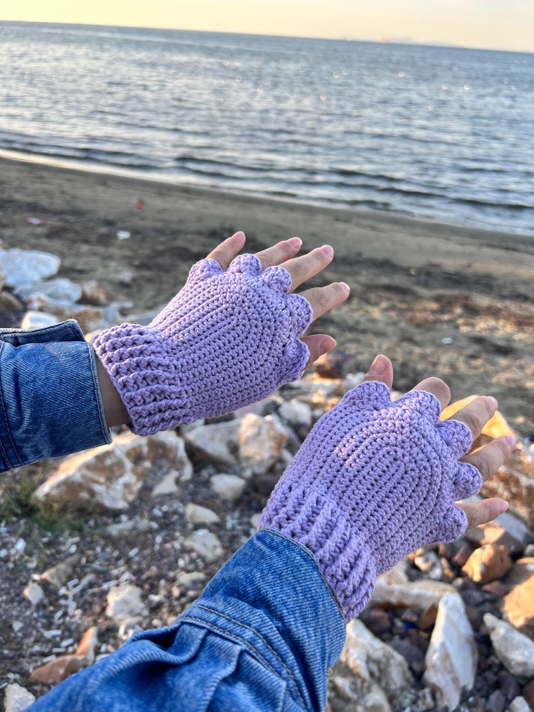 Crochet Cat Paw Mittens Fingerless Gloves,cute Gift for Cat Lovers ...