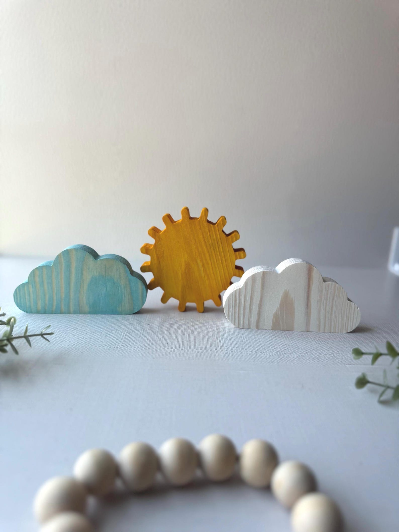Wooden Sun - Cloud Decor for Baby Room - Nursery Nature Decor - Baby ...