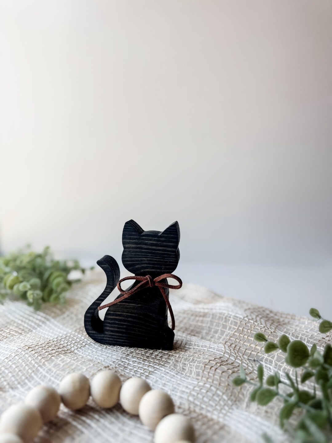 Wooden Cat Figurine - Cute Cat Decor - Gift for Cat Lovers - Etsy