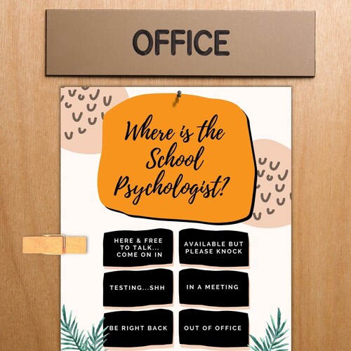 Where is the School Psychologist School Psychologist Office - Etsy