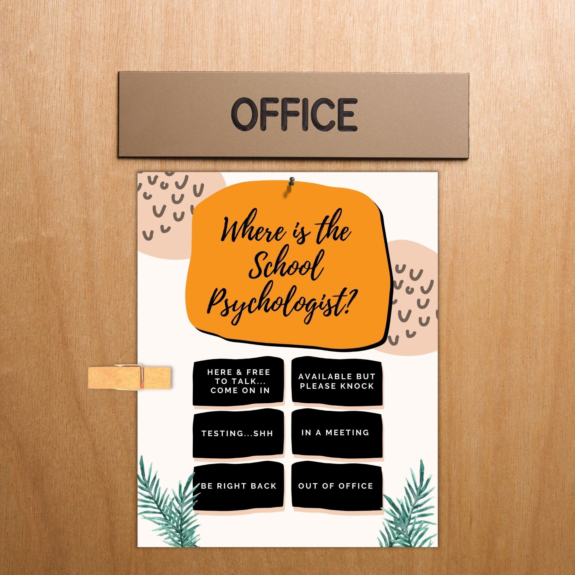 Office Door Decor Where is the School Psychologist? School Psychologist ...