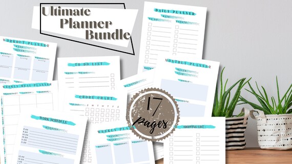 Printable Planner Bundle Daily planner Printable life | Etsy