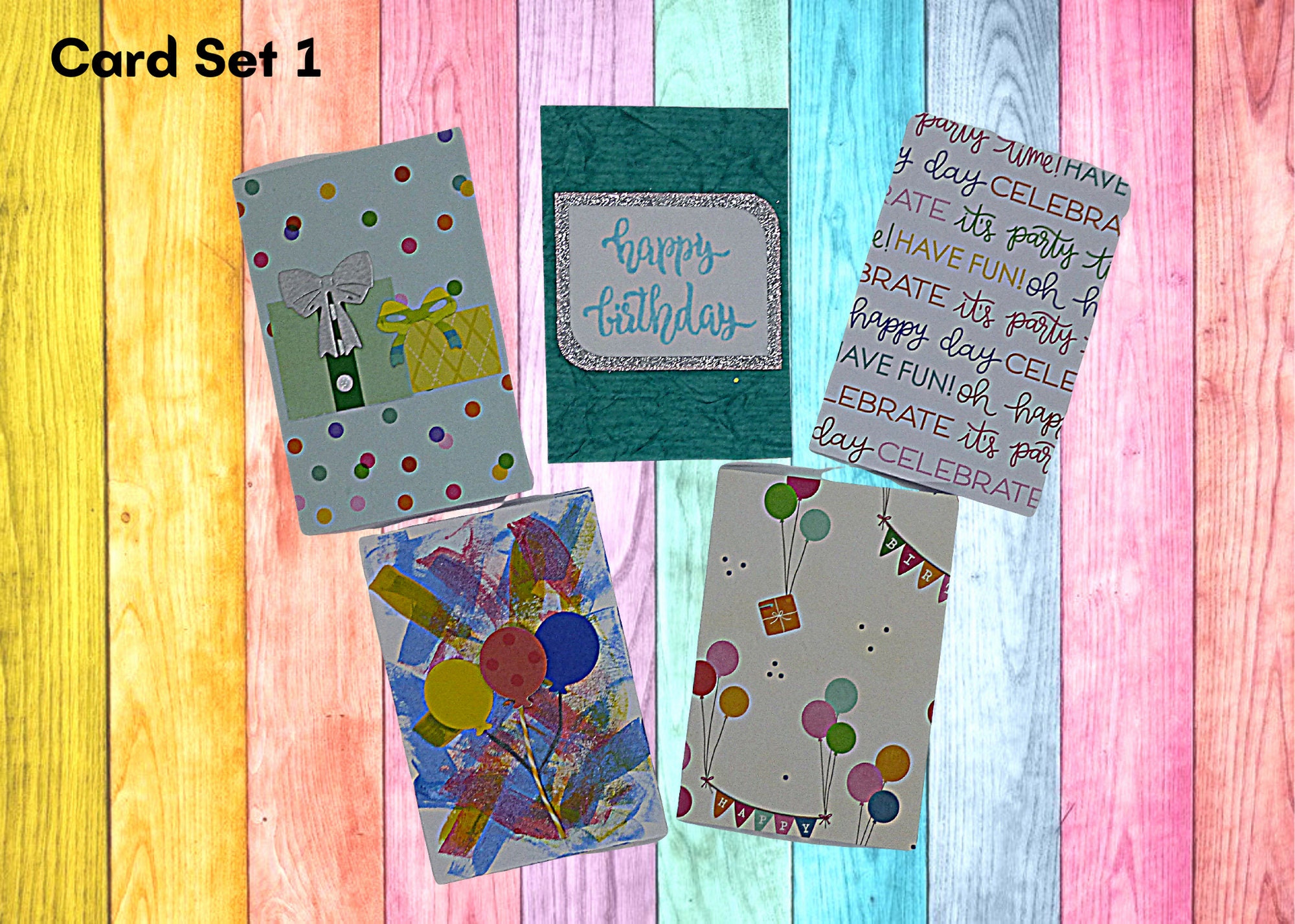 Mini Cards Assortment, Set of 5. Size 4x2.6 Inch. Not Suitable for US ...