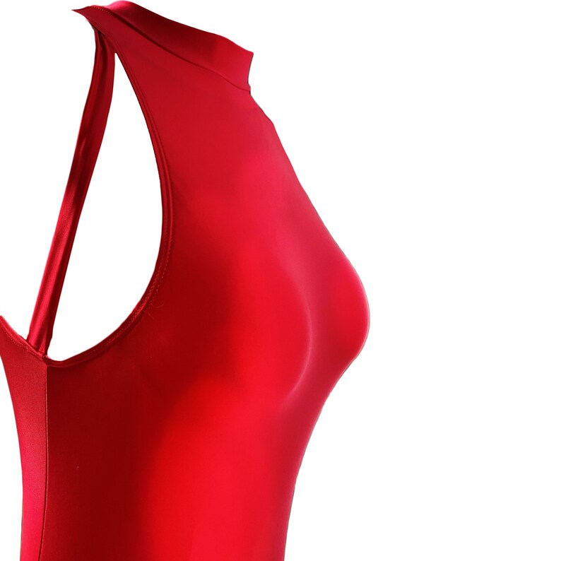 Shiny Metallic G String One Piece Swimsuit Leotard Slim Tights Swimsuit