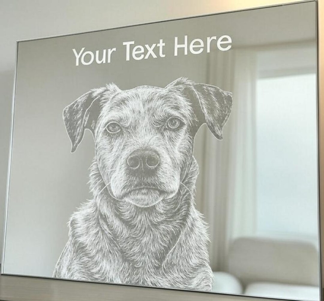 Personalized Photo Laser Engraved Mirror 24 Inch by 20 Inch With Your ...