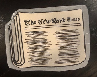 Newspaper Sticker | Etsy