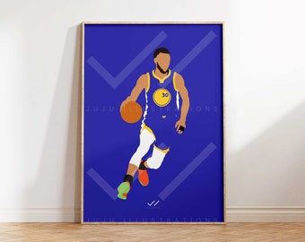 Stephen Curry Poster, Golden State Warriors Basketball Poster ...