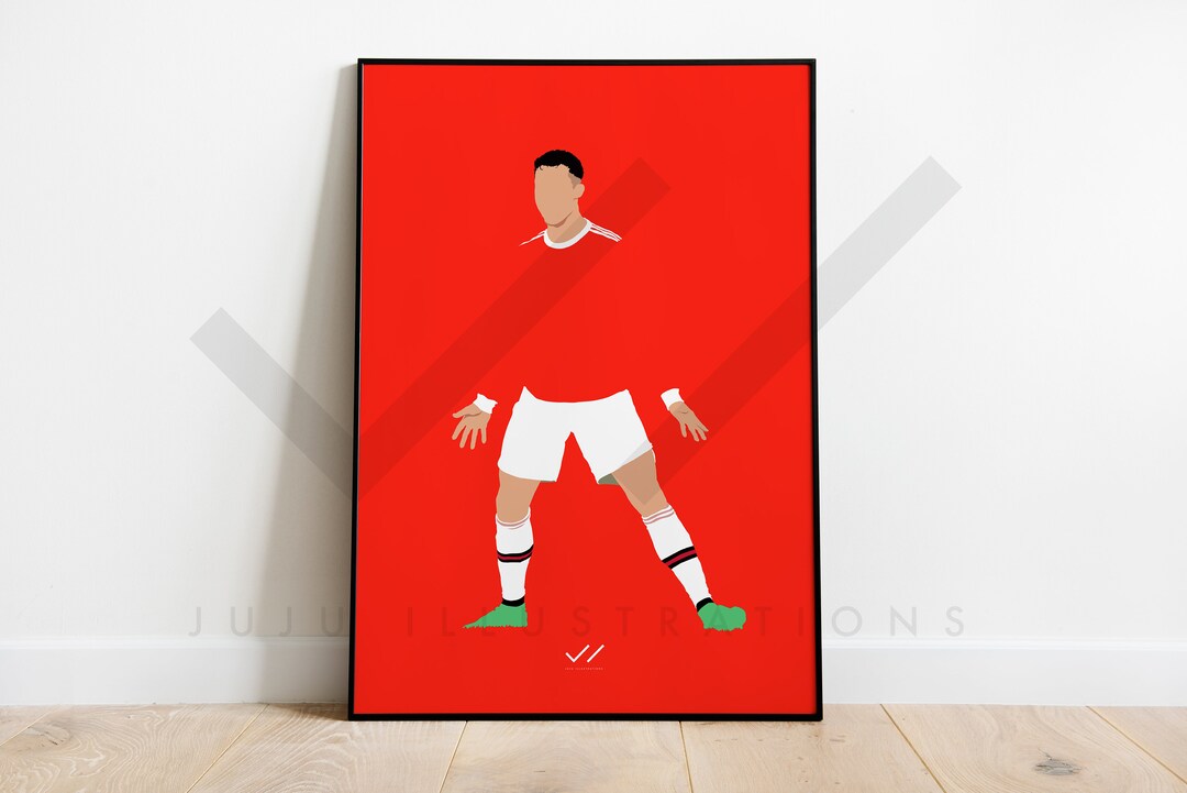 Cristiano Ronaldo Poster Football Poster Manchester United - Etsy
