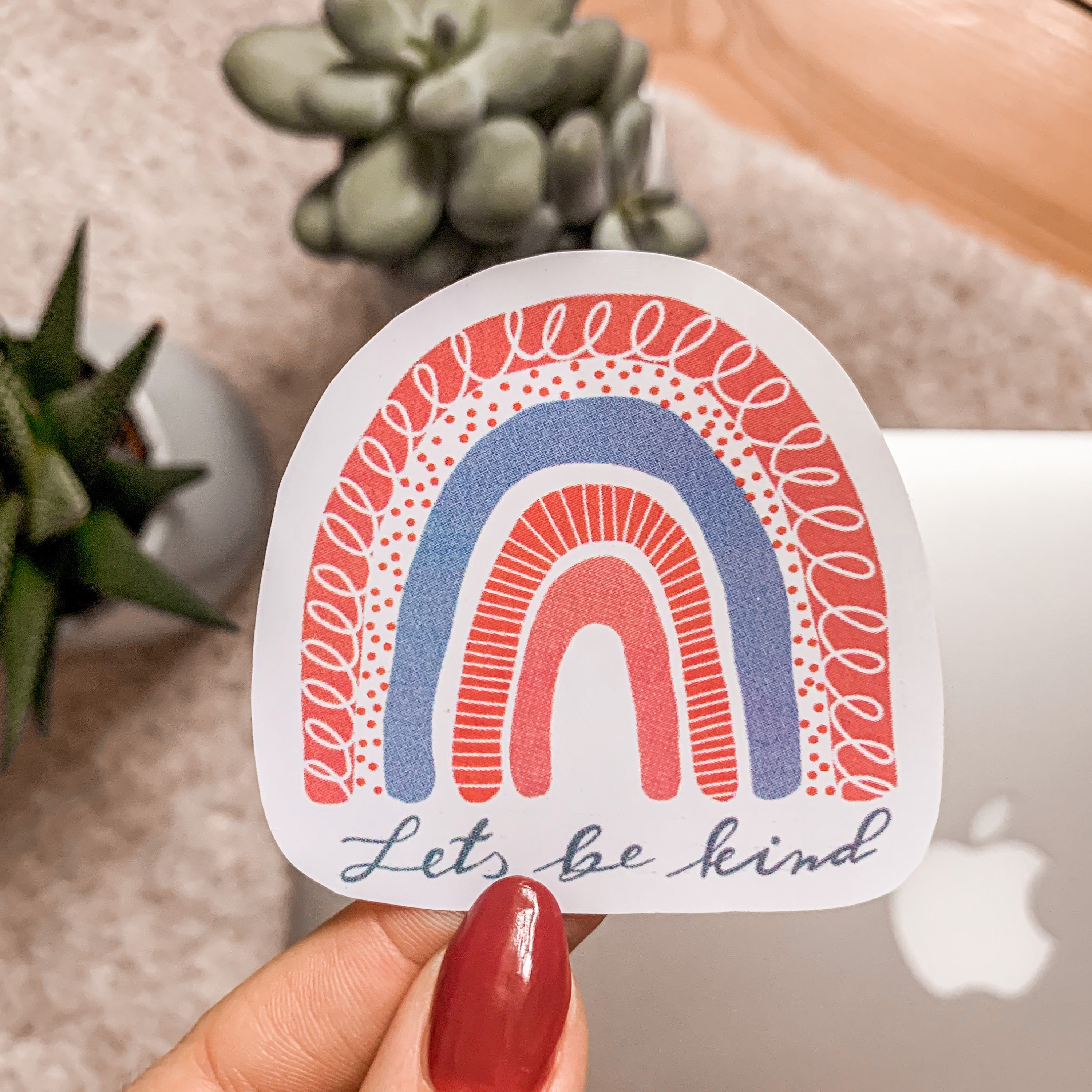 Lets Be Kind Rainbow Sticker - Etsy