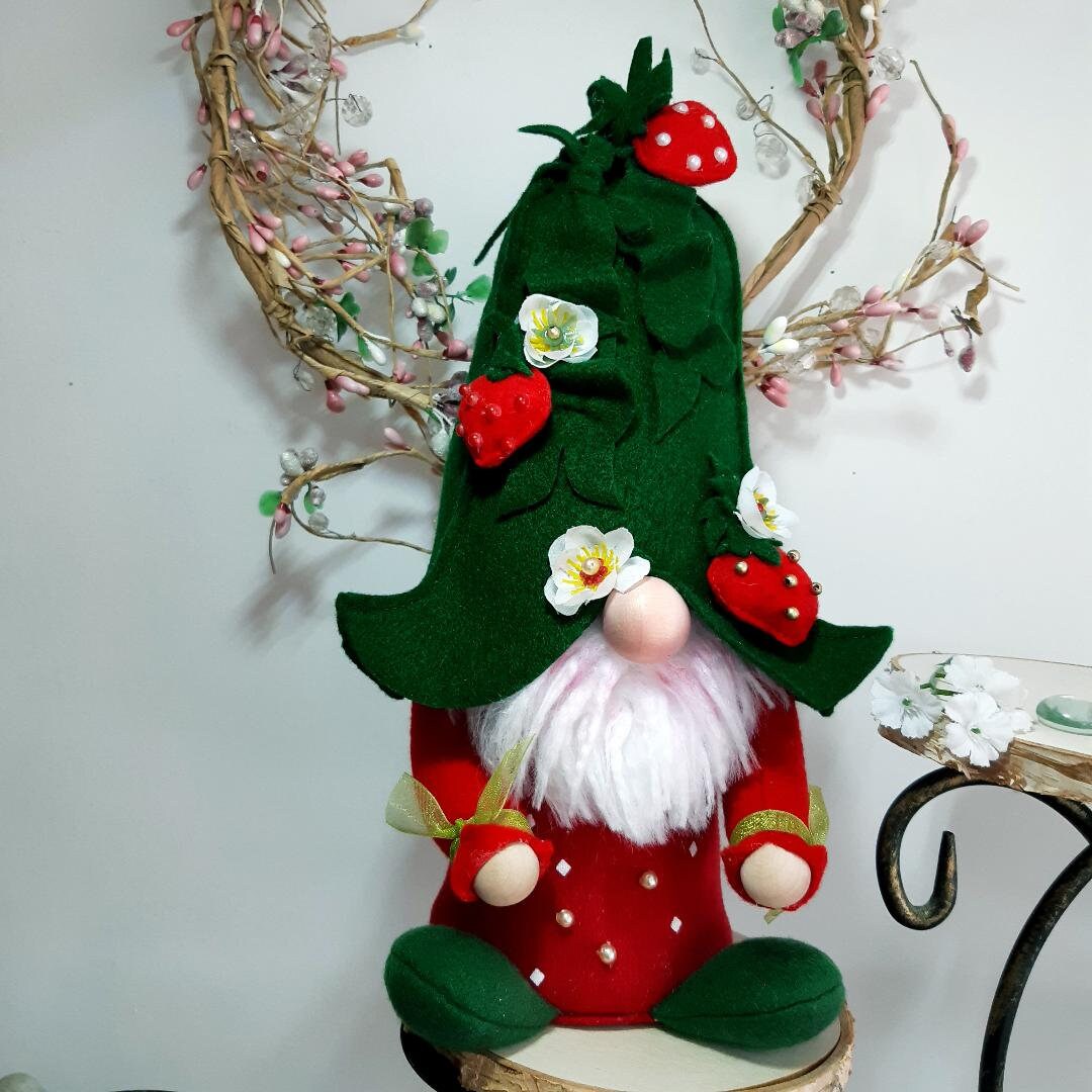 Spring Gnomes, Strawberry - Etsy