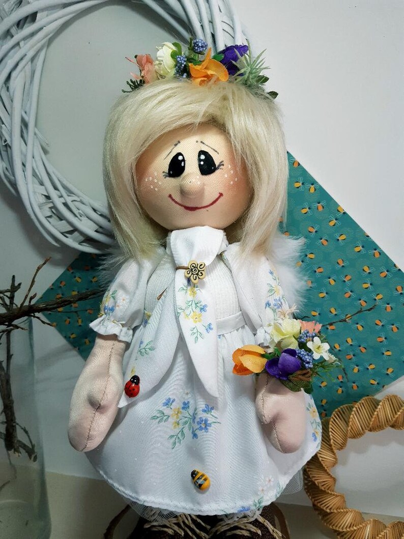 Fabric Gnome/spring/angel Doll/ Fabric Doll - Etsy