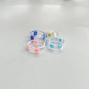 Custom Handmade Resin Rings - Fruit & Flowers - Etsy UK