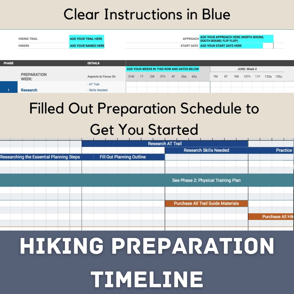Ultimate Hike Planner Bundle: Preparation Timeline, Research Guides ...