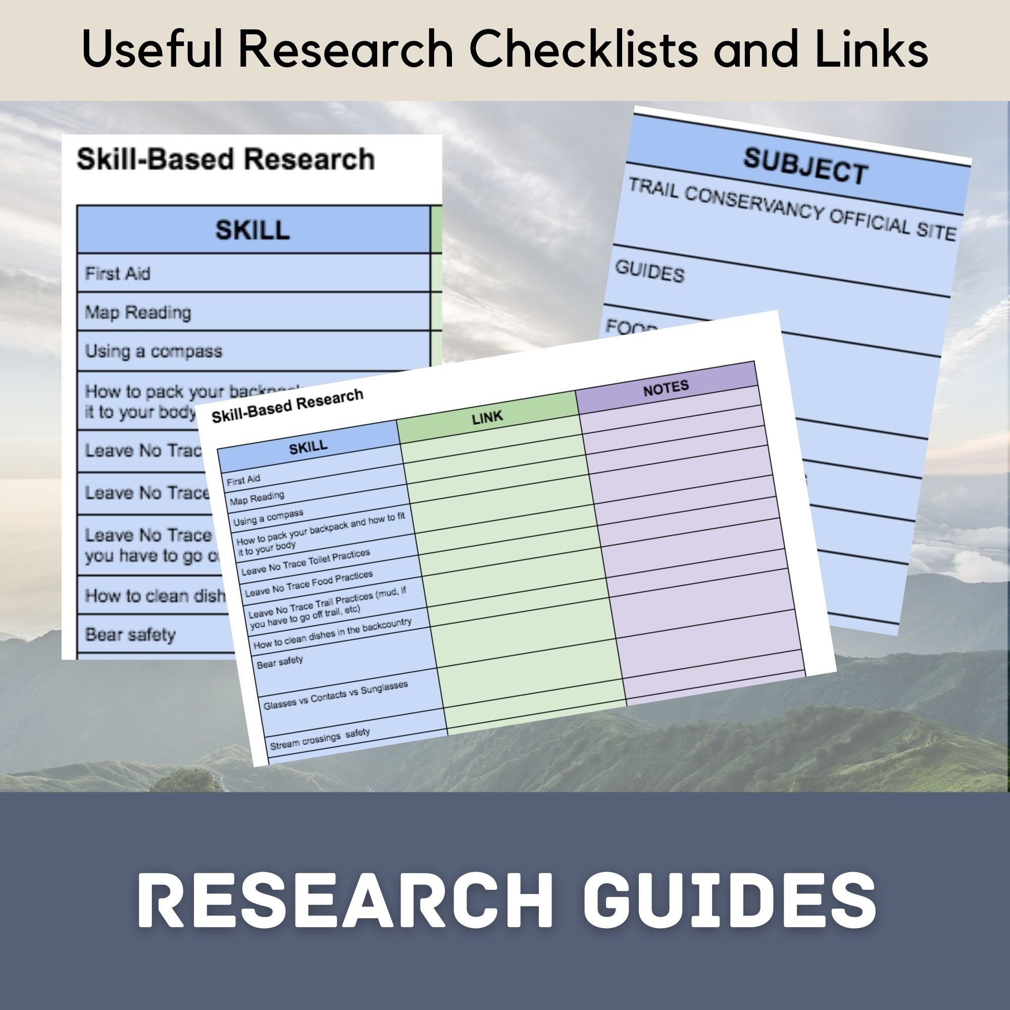 Ultimate Hike Planner Bundle: Preparation Timeline, Research Guides ...