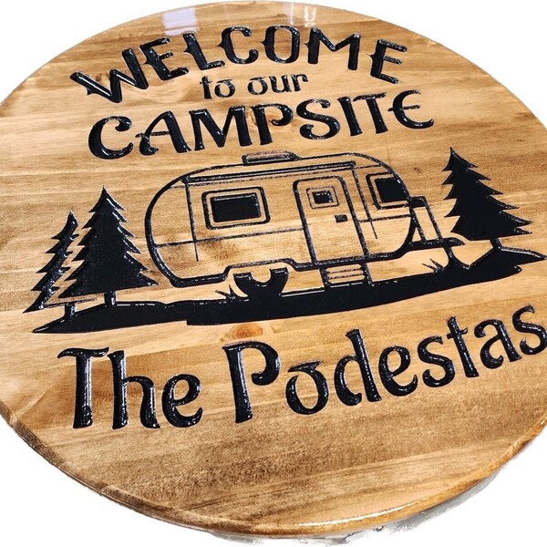 Wood Camping Sign - Etsy