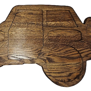 Jeep Shaped Charcuterie Board, Unique Real Wooden Serving Platter Great ...