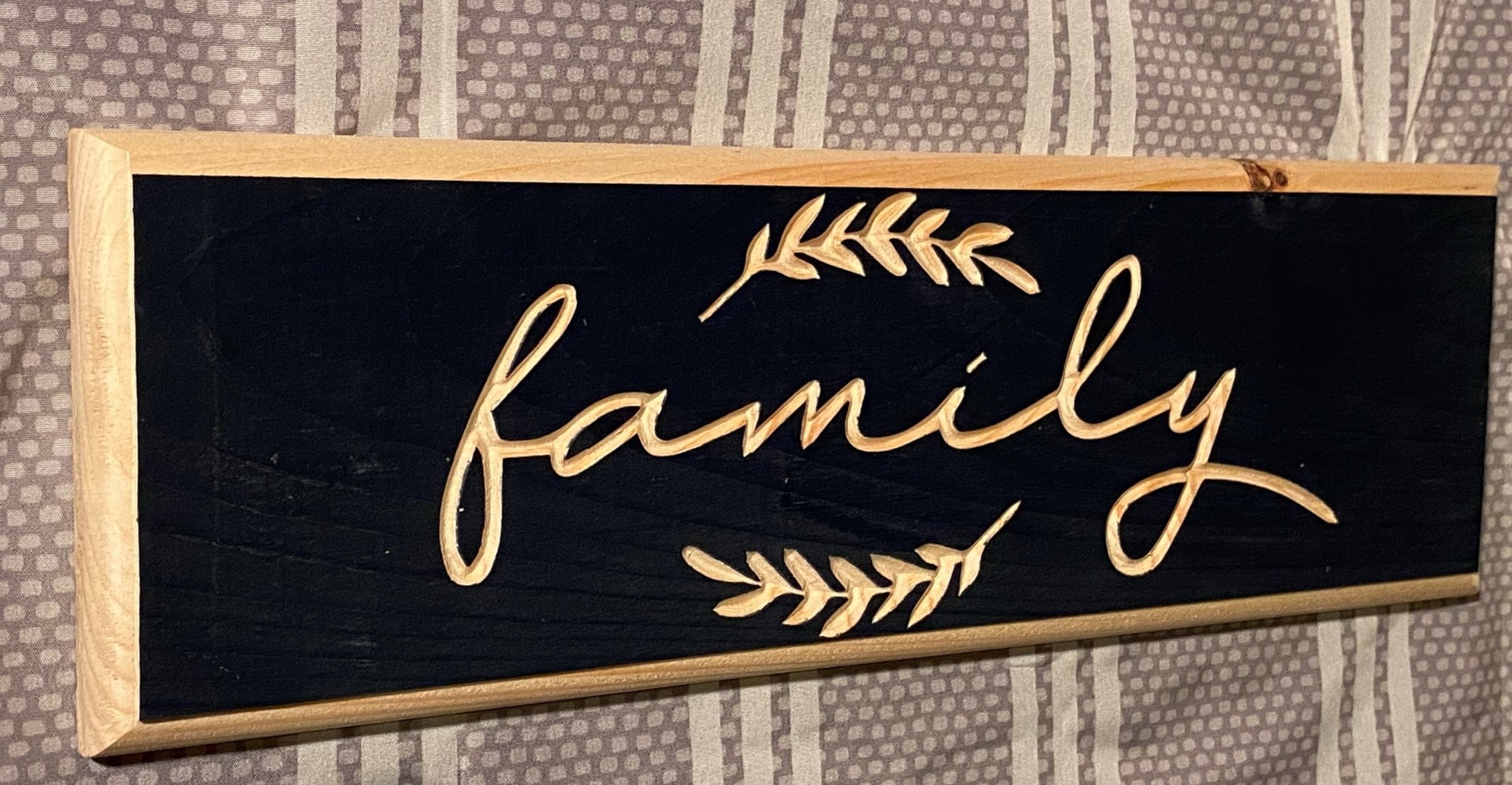 Wooden FAMILY Sign homemade wood engraved Sign | Etsy