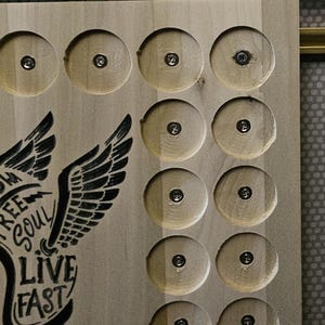 Poker Chip Display Board Wood Carved Magnetic Collection Holder for HD ...