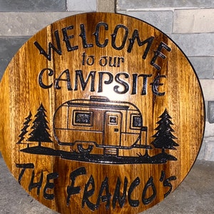 Custom Order Camp Sign Campsite Signage Welcome to Our Camp Site ...