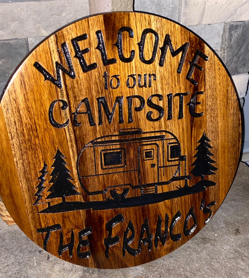 Custom Order Camp Sign Campsite Signage Welcome to Our Camp - Etsy