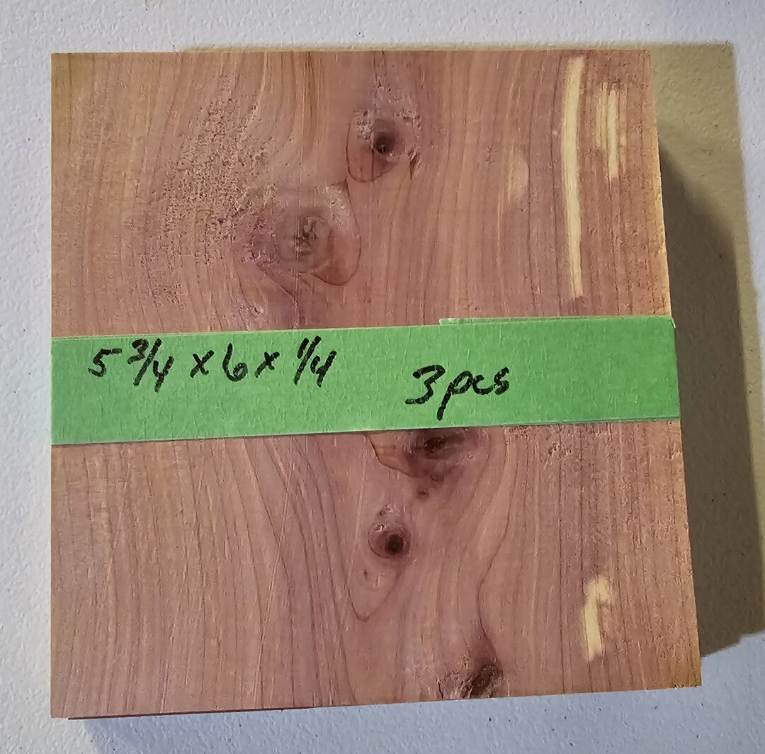Aromatic Red Cedar Planks 3 Pieces of 5 3/4" Wide X 6" Long X 1/4 ...