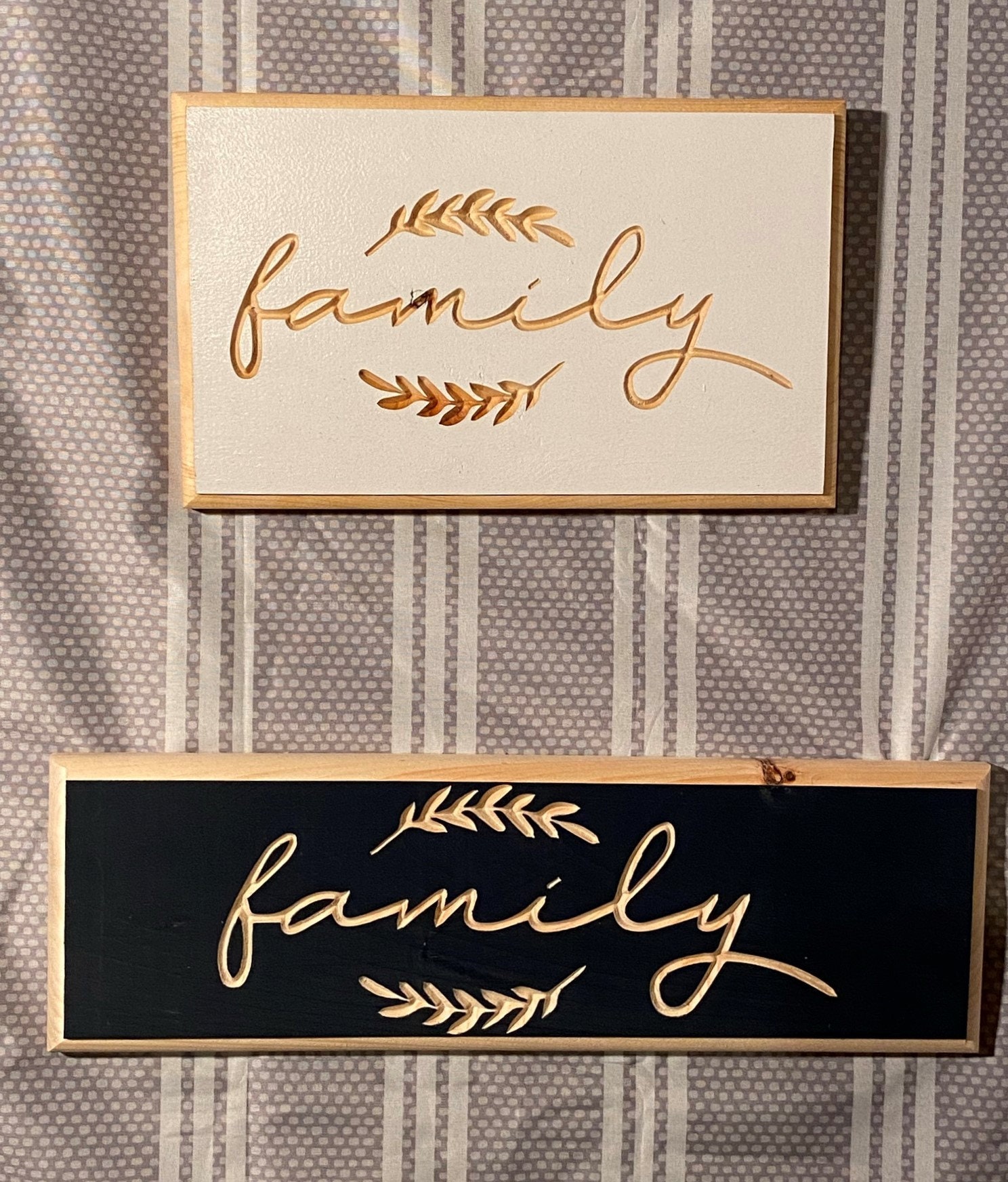 Wooden FAMILY Sign homemade wood engraved Sign | Etsy