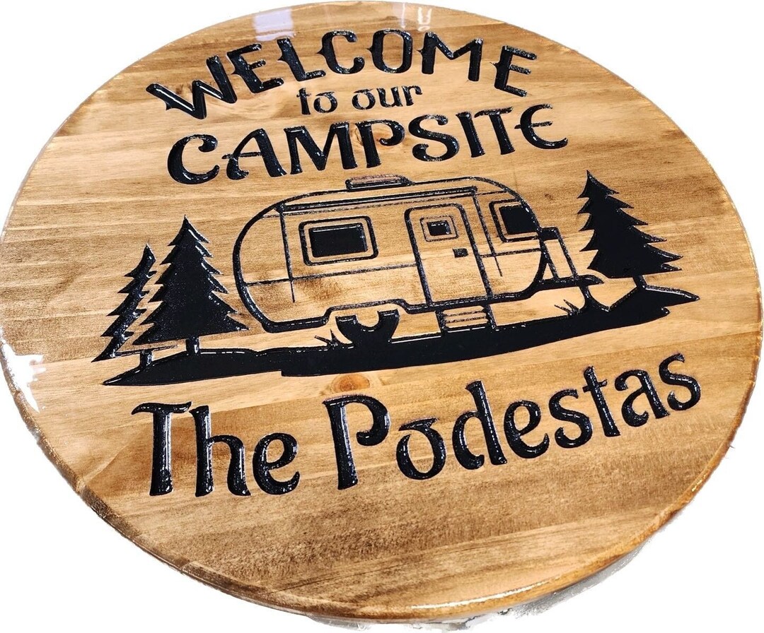 Custom Order Camp Sign Campsite Signage Welcome to Our Camp Site ...