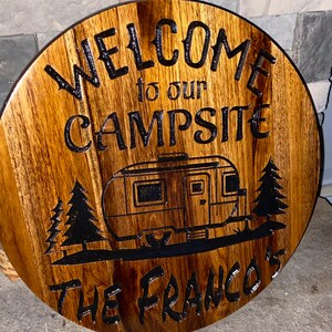 Custom Order Camp Sign Campsite Signage Welcome to Our Camp Site ...