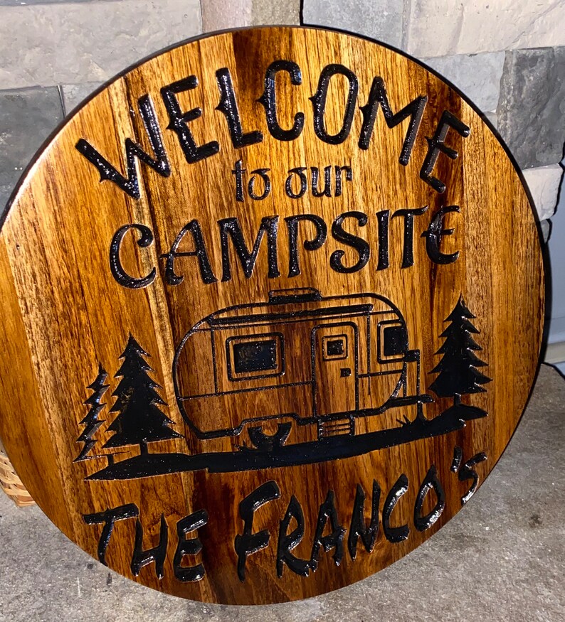 Custom Order Camp Sign Campsite Signage Welcome to Our Camp - Etsy
