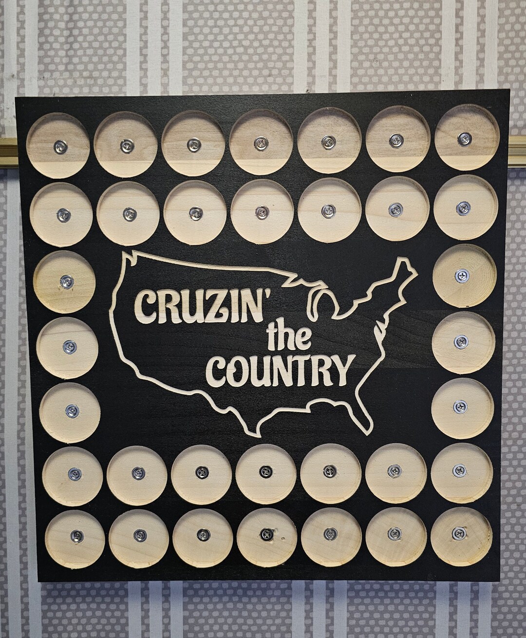 Poker Chip Display Board Wood Carved Magnetic Collection Holder for HD ...