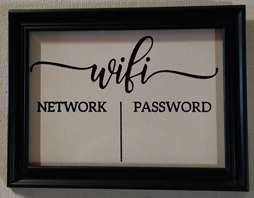 Signage to Display Your WIFI Network & Password. Sign for Guest ...