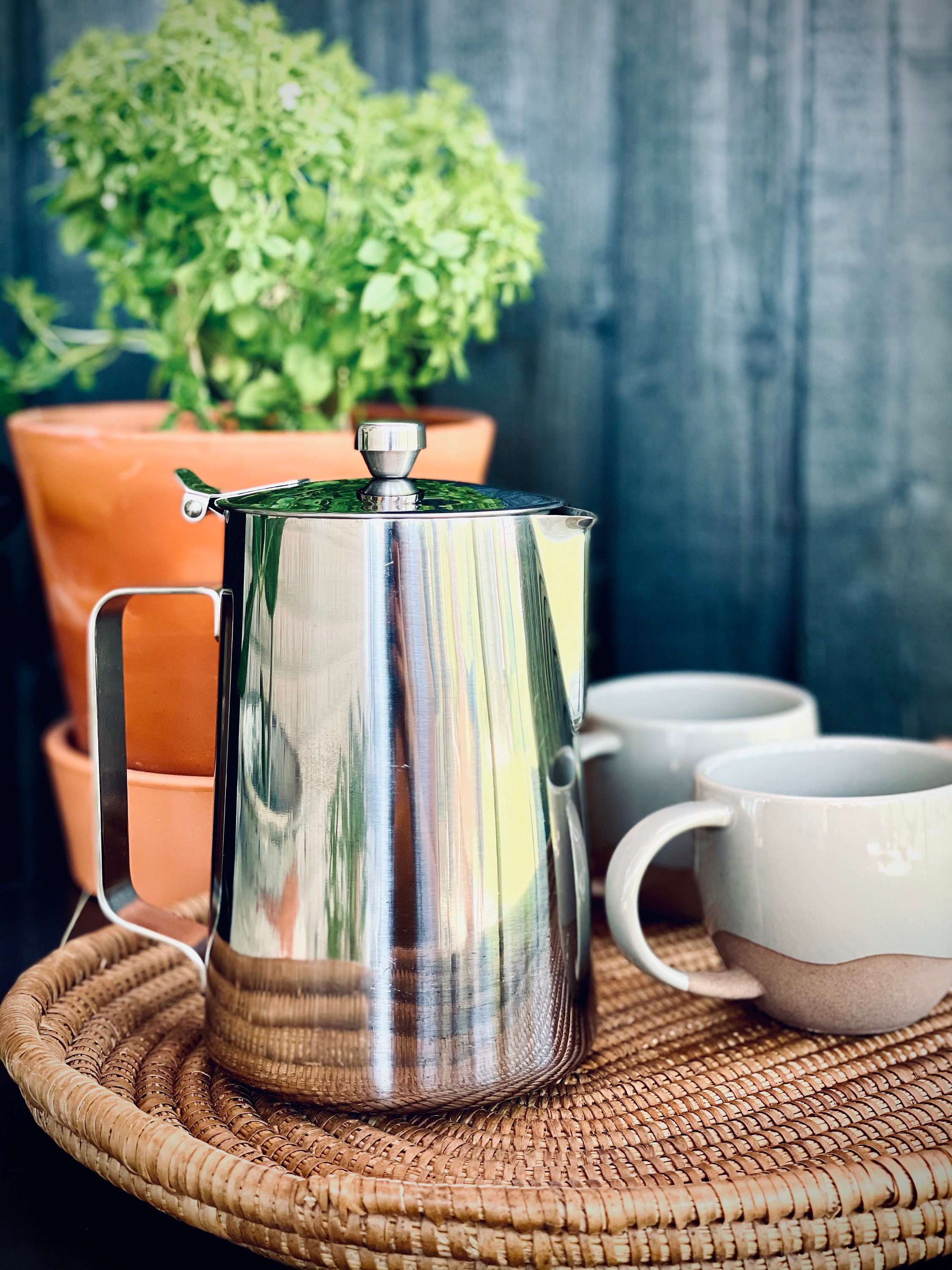 Vintage Stainless Steel Coffee Pot - Etsy UK