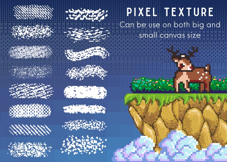 179 Procreate Pixel Art Brush Set: All in Pixel Painting, Texture ...