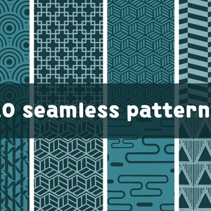 20 Japanese Procreate Pattern Brush Set 4 | Japanese Pattern ...