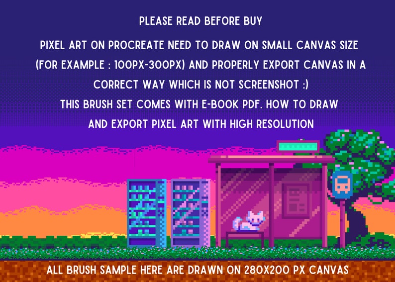 179 Procreate Pixel Art Brush Set: All in Pixel Painting, Texture ...