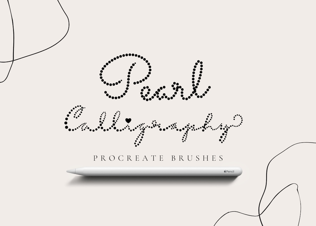 Pearl Liner Procreate Brushes: Minimal Calligraphy, Dot Line Brush - Etsy